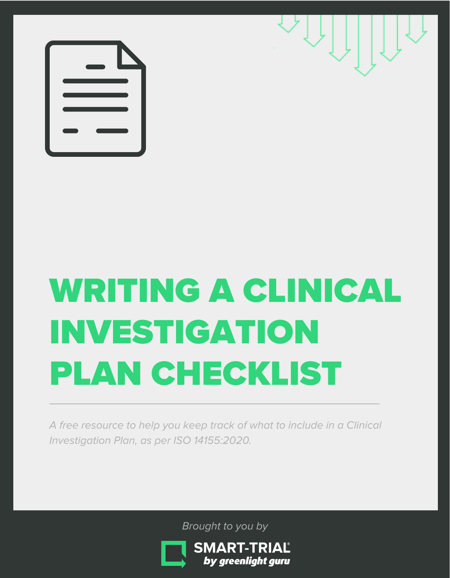 Writing a Clinical Investigation Plan Checklist - Free Download