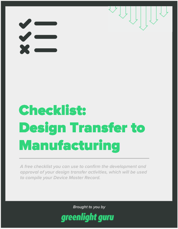 Checklist: Design Transfer to Manufacturing - Free Download