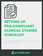 Setting up FDA-Compliant Studies Checklist - Free Download
