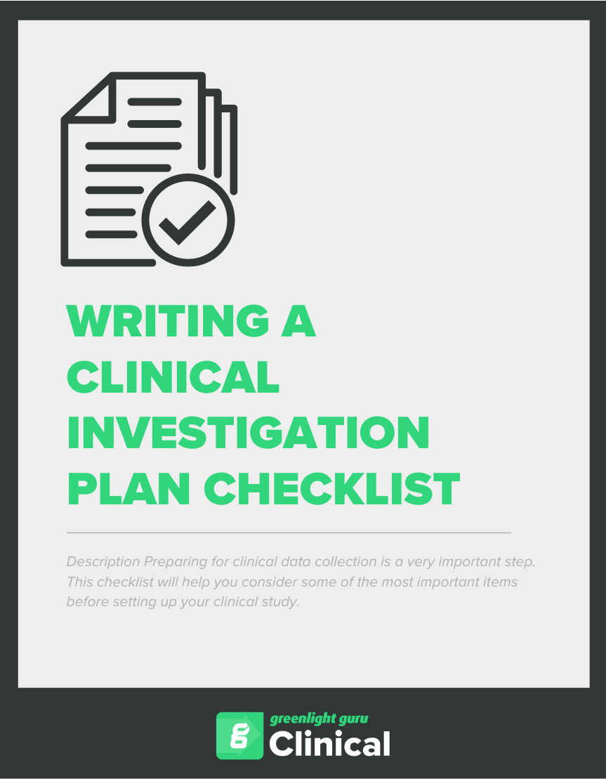 Writing a Clinical Investigation Plan Checklist - Free Download