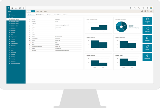 CTMS and eTMF for clinical data capture