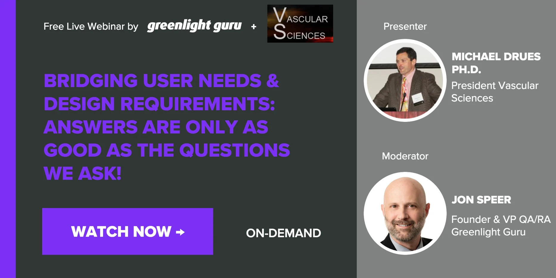 Bridging User Needs & Design Requirements