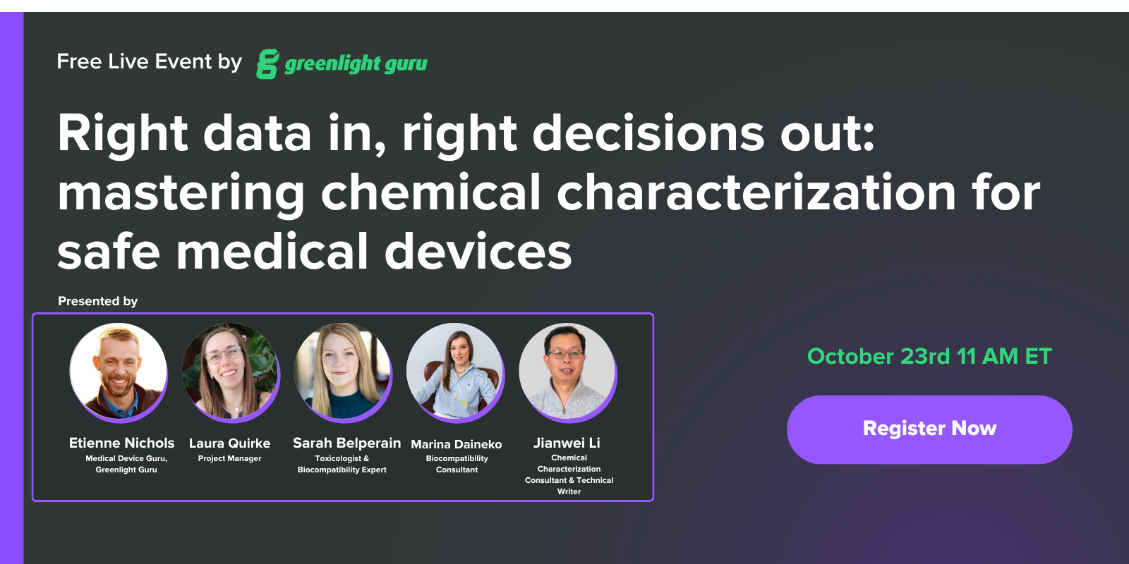 Register for the webinar - Right data in, right decisions out ...